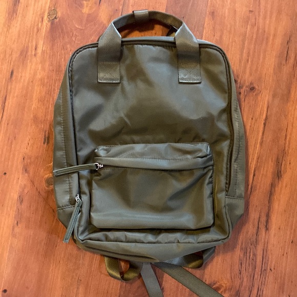 Bags | Olive Green Backpack | Poshmark